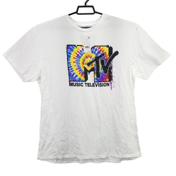 MTV | Shirts | Mens Mtv White T Shirt Short Sleeve Graphic 0 Cotton ...